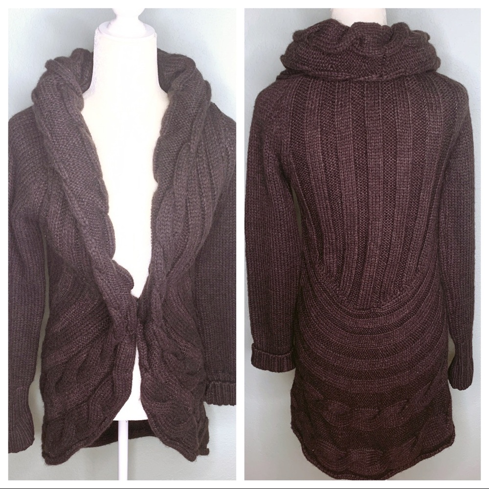 Northland Italian Wool And Mohair Wrap Cardigan - Gem